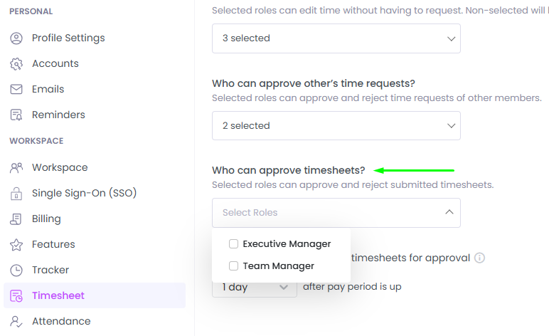 Timesheet Approval