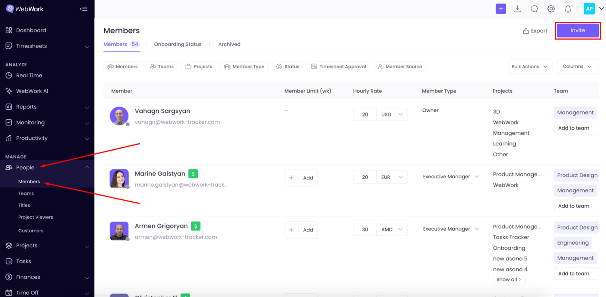 How to invite members to your workspace?