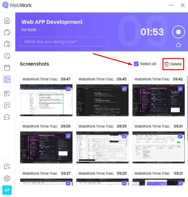 Screenshots: Modes, Settings, and Privacy